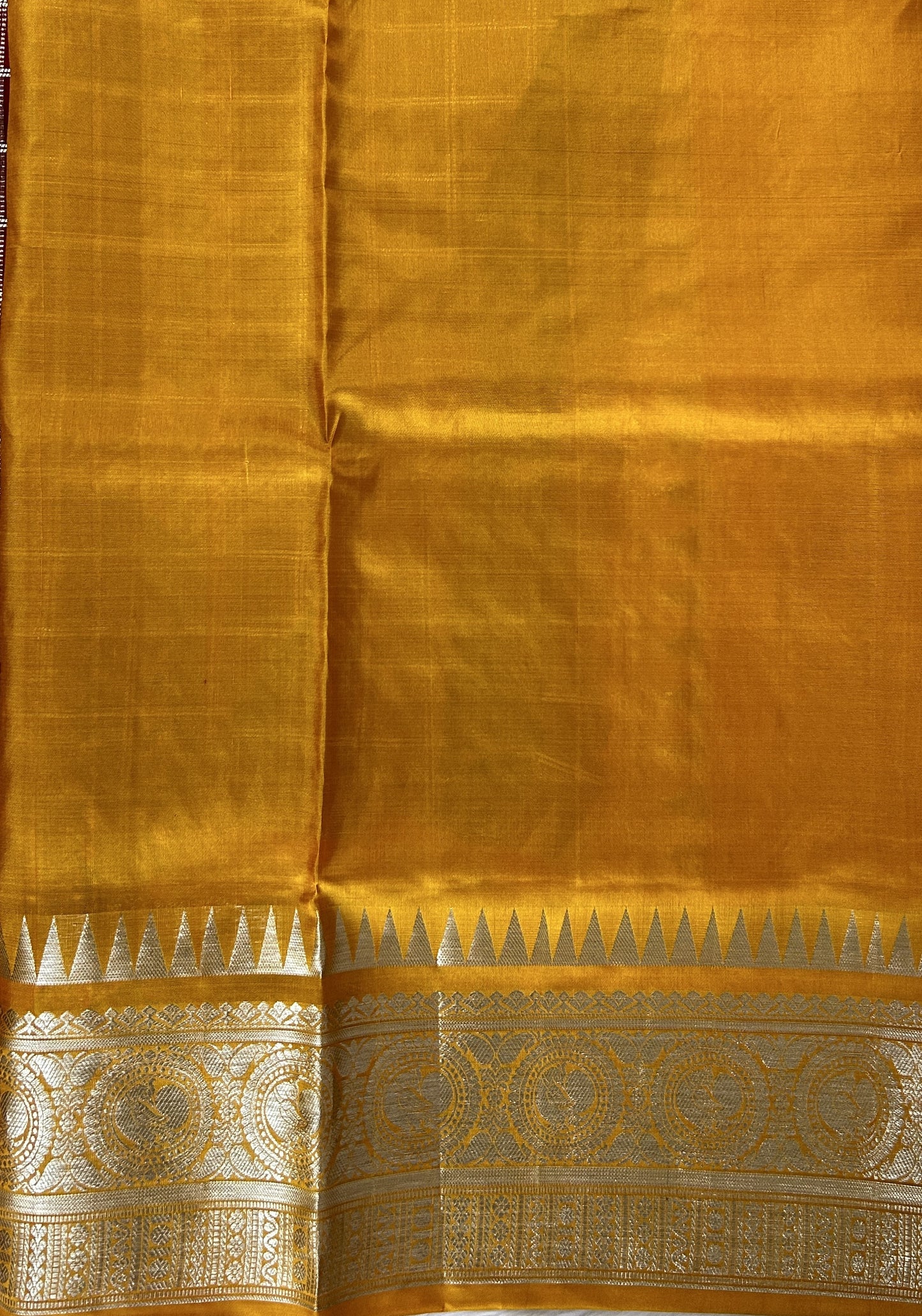 Venkatagiri Pattu Saree Dark Maroon Color Pattu Mustard Yellow Kanchi ...