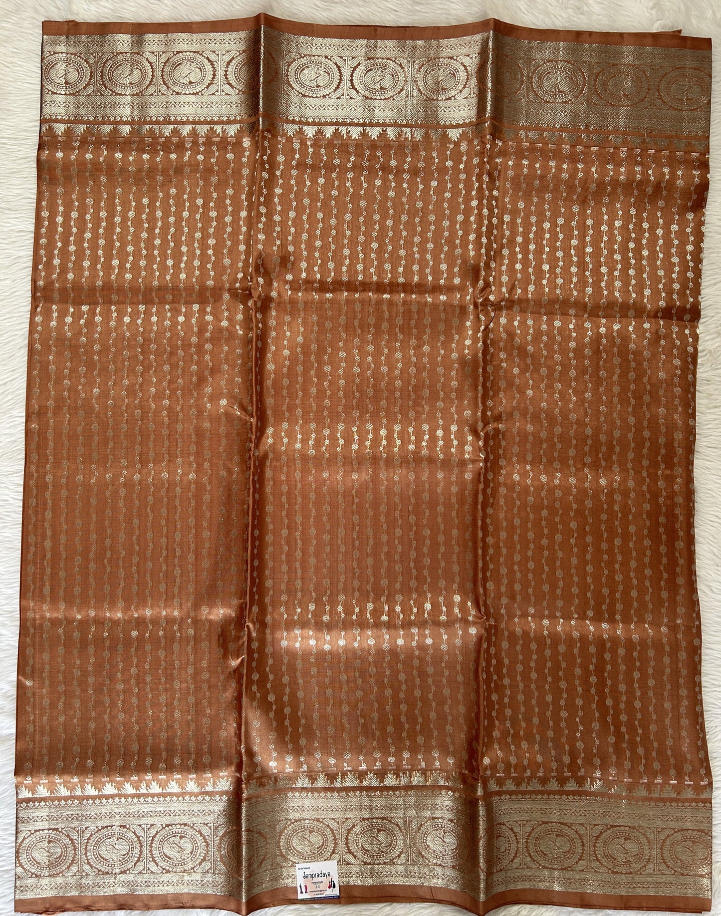 Venkatagiri Pattu Saree Pastel Brown Color Pattu Silver Kanchi Border ...
