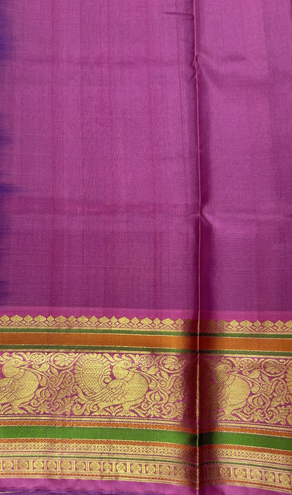 Venkatagiri Pattu Saree Blue Colored Complemented With a Pattu Rose Pi ...