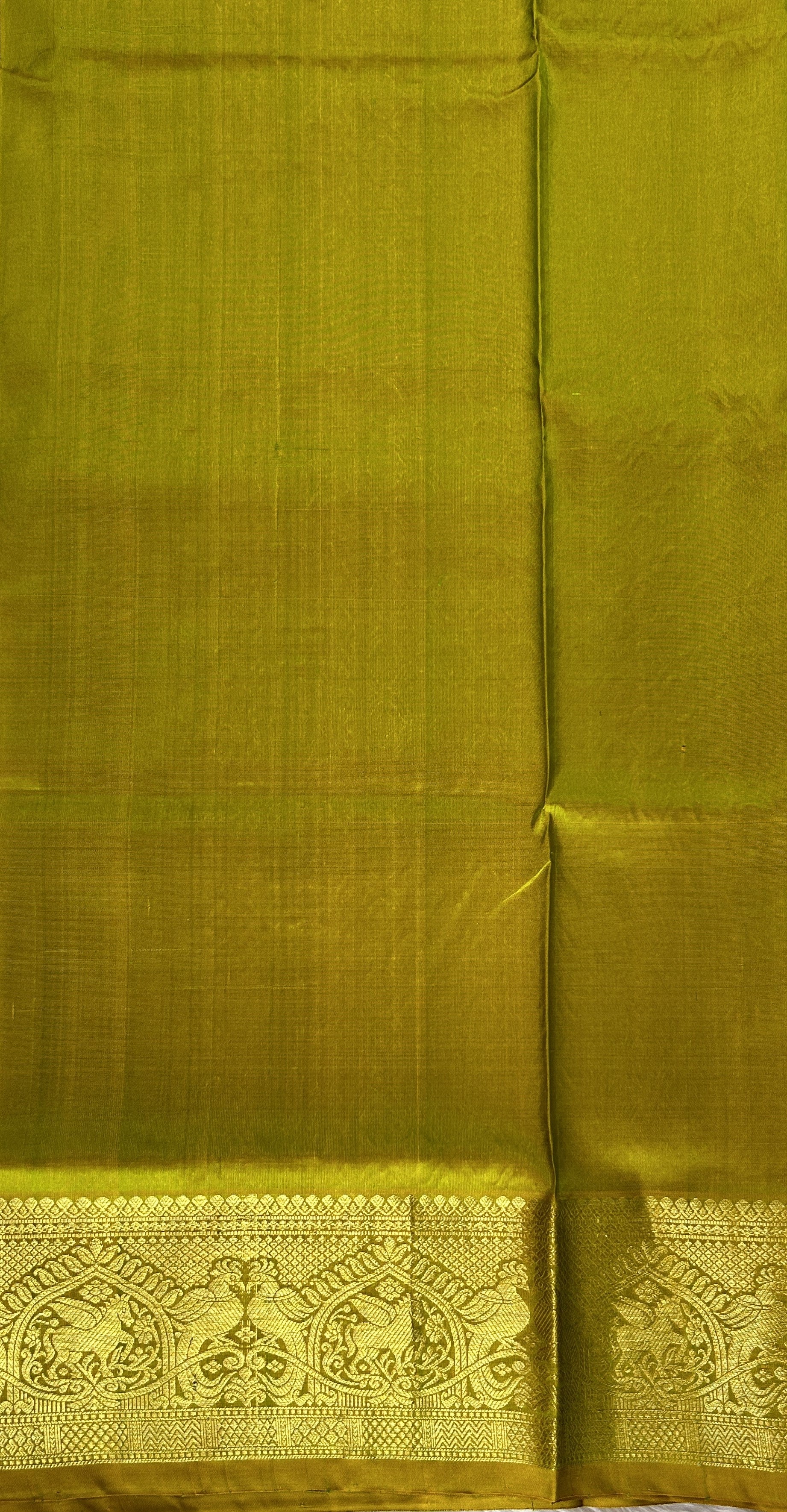 Venkatagiri Pattu Saree Parrot Green Color Pattu Yellowish Green Kanchi ...