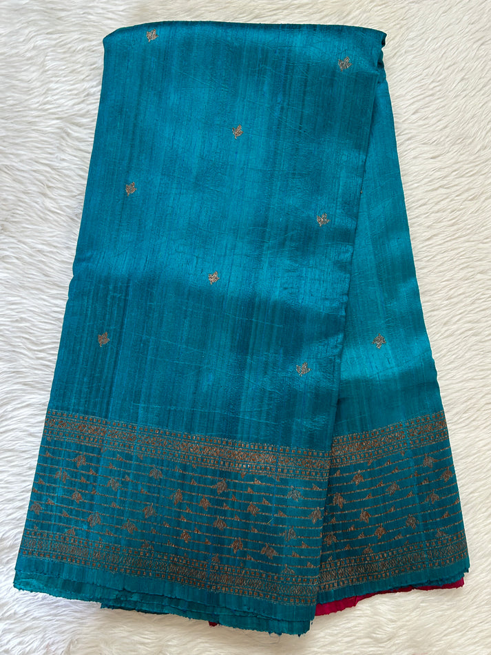 Raw Silk Sarees Pantone Color | Intricate Weaving Border – Sampradaya ...