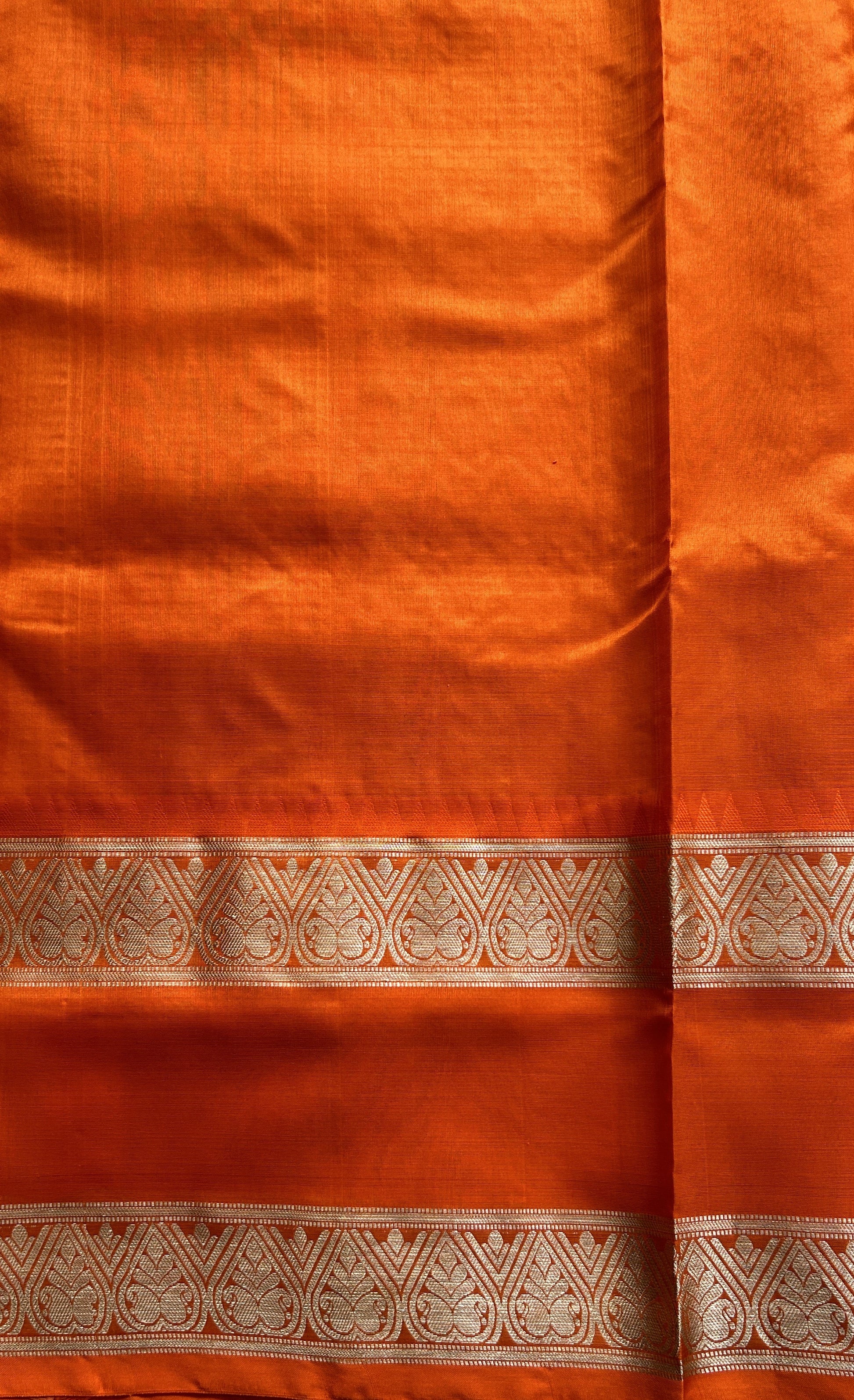 Venkatagiri Pattu Saree Light Orange Color With a Zari Border ...