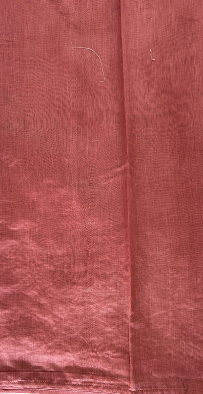 Applique Work Saree Rusty Rose Color with a Borderless. – Sampradaya ...