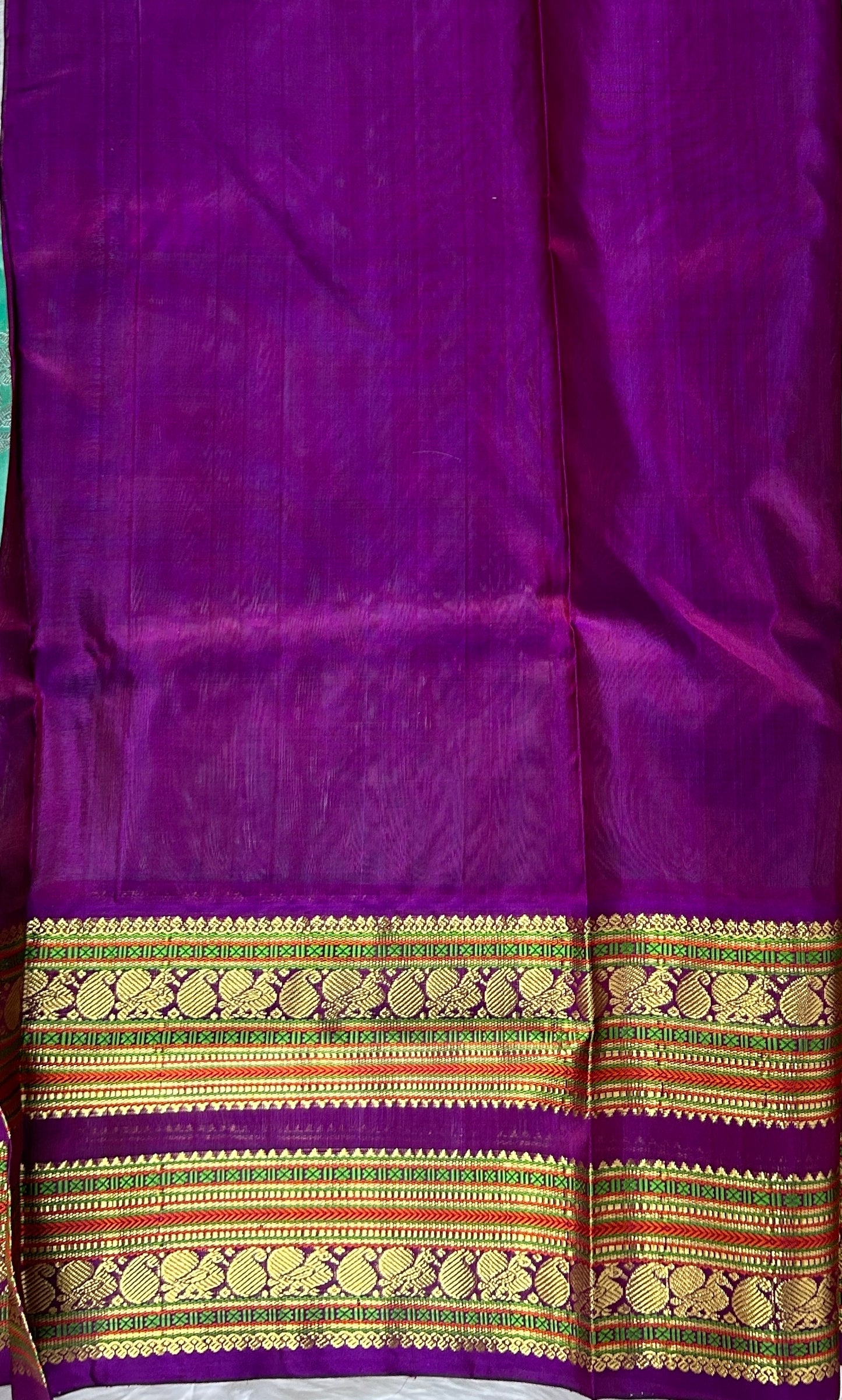 Venkatagiri Pattu Saree Aqua Blue Colored Complemented With a Pattu Pu ...